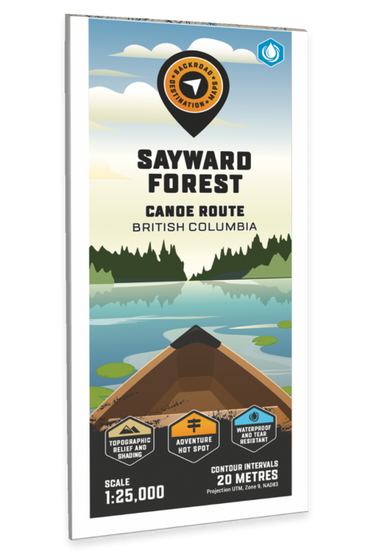 SAYWARD FOREST CANOE ROUTE MAP BC ADVENTURE MAPS