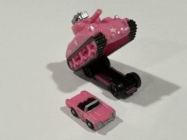 Rare Vintage Micro Machines Pink Sherman Tank - Excellent Condition!