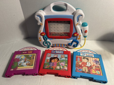 Mattel Learn Through Music System w/ 3 Cartridges & Mic - Tested