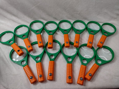 14 Handheld Magnifiers with Compass for Classroom Use
