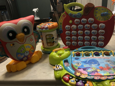 VTech Learning Toys Bundle: Sea Turtle, ABC Apple, Drum & Owl