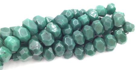 Faceted Jade Rondelle Gemstone beads