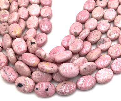 Amazing Peruvian Rhodochrosite Gemstone oval beads - UniqueAfricanArts.com
