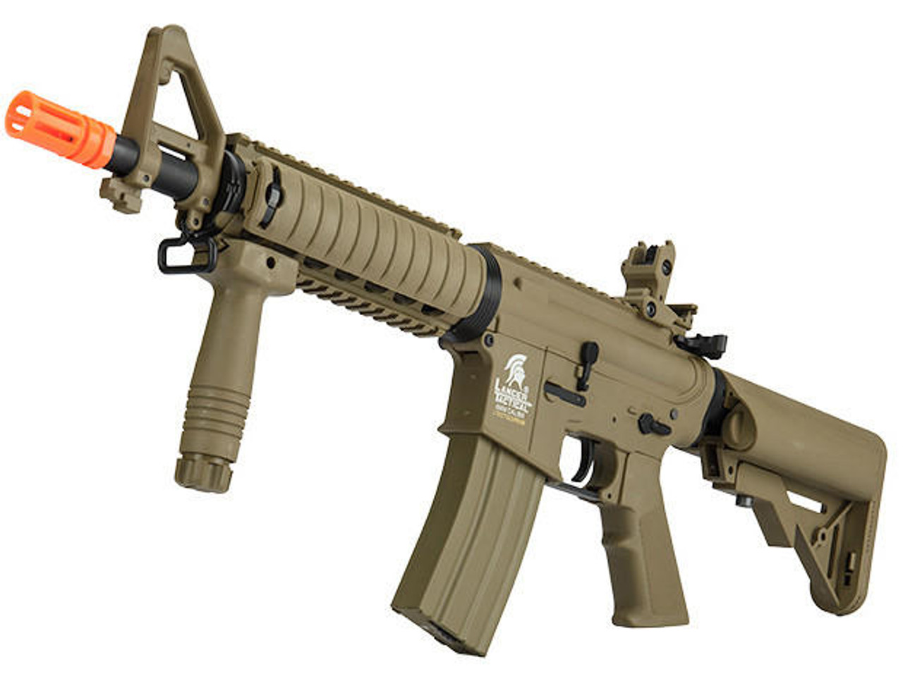 Lancer Tactical M4 CQBR MK18 Generation 2 RIS AEG Airsoft Rifle, Tan ...