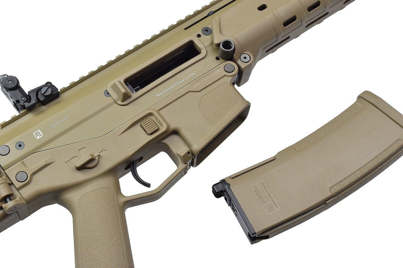KWA PTS Masada ACR Gas Blowback Airsoft Rifle, FDE/Tan/Desert