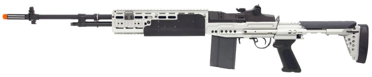 G&G GR14 EBR Long ETU (Deans) AEG Airsoft Rifle, Silver | Airsoft Station