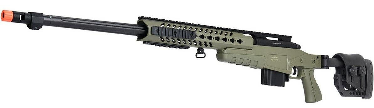 WellFire MB4418-2 Bolt Action Airsoft Sniper Rifle, OD Green
