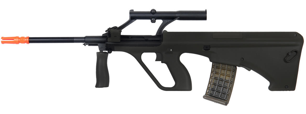 Army Armament Polymer AUG AEG Airsoft Rifle w/ Scope, Black | Airsoft ...