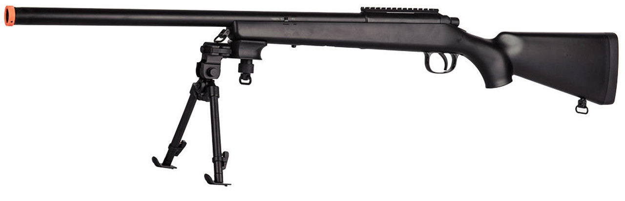 AGM Bolt Action Airsoft Sniper Rifle with Bipod, Black | Airsoft Station