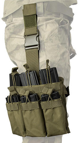Lancer Tactical Drop Leg Six M4/M16 Magazine Panel, OD Green | Airsoft ...