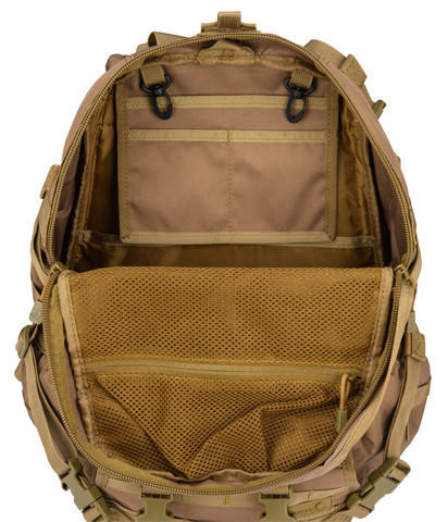 Lancer Tactical 600D Nylon EDC Fast Molle Backpack, Khaki | Airsoft Station
