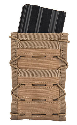 UK Arms Single High Speed M4 Molle Magazine Pouch, Tan | Airsoft Station