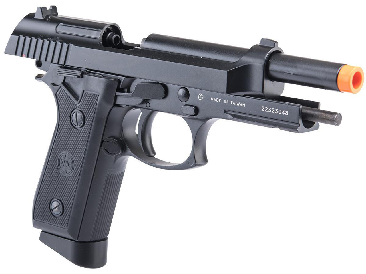 KWC M9 PT92 Semi / Full Auto GBB CO2 Airsoft Pistol, Black | Airsoft Station