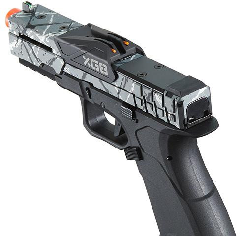 Poseidon CSI XG8 Gas Blow Back Aluminum Airsoft Pistol, Gray Splash ...