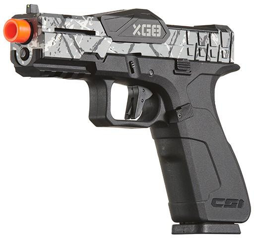 Poseidon CSI XG8 Gas Blow Back Aluminum Airsoft Pistol, Gray Splash ...