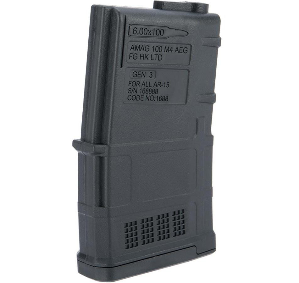 ARES AMAG 100rd Mid-Cap M4 Magazine, 5 Pack, Black | Airsoft Station