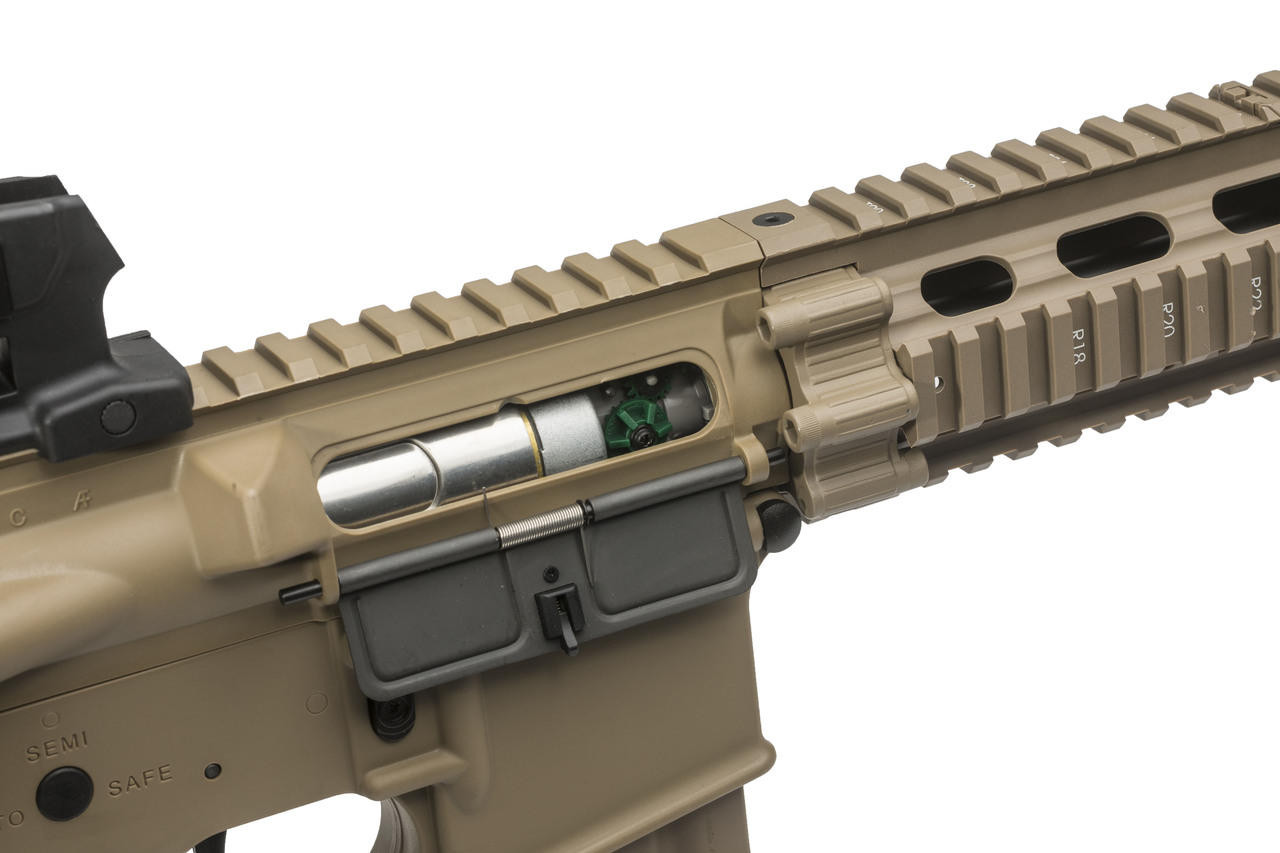 Gandg Combat Machine Gr16 Cqw Wasp Blowback Aeg Airsoft Gun Tan