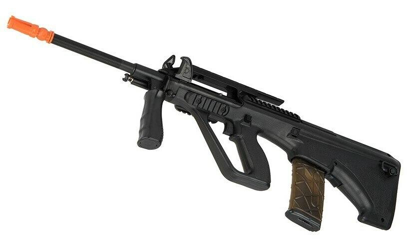 Army Armament Polymer AUG Civilian AEG Airsoft Rifle w/ Top Rail, Black