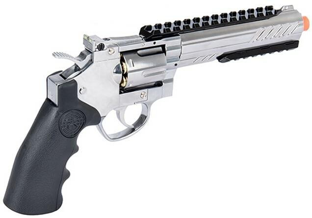 SRC Titan 6" Full Metal CO2 Airsoft Revolver, Silver