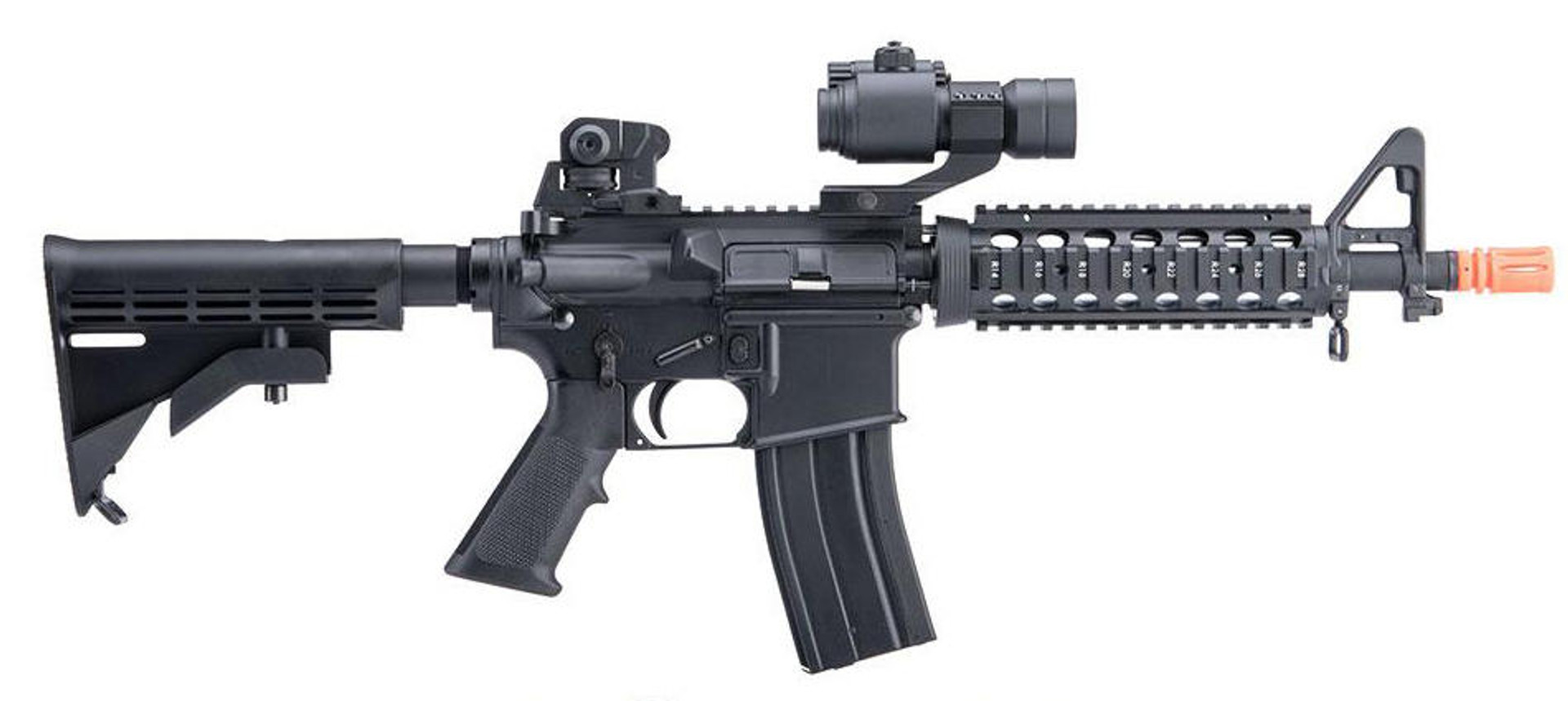 Cybergun S&T Colt Licensed Full Metal M4 CQB-R Gas Blowback Airsoft Rifle, Black | Airsoft Station