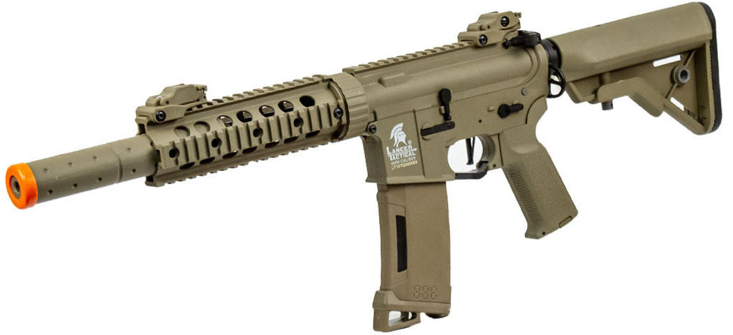 Lancer Tactical Gen 3 M4 Carbine SD AEG Airsoft Rifle, Tan | Airsoft ...