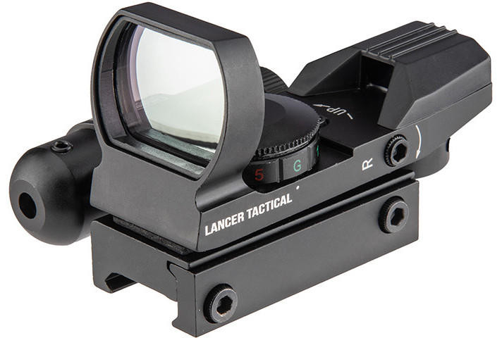 Lancer Tactical 4-Reticle Red/Green Dot Reflect Sight w/ Laser, Black ...