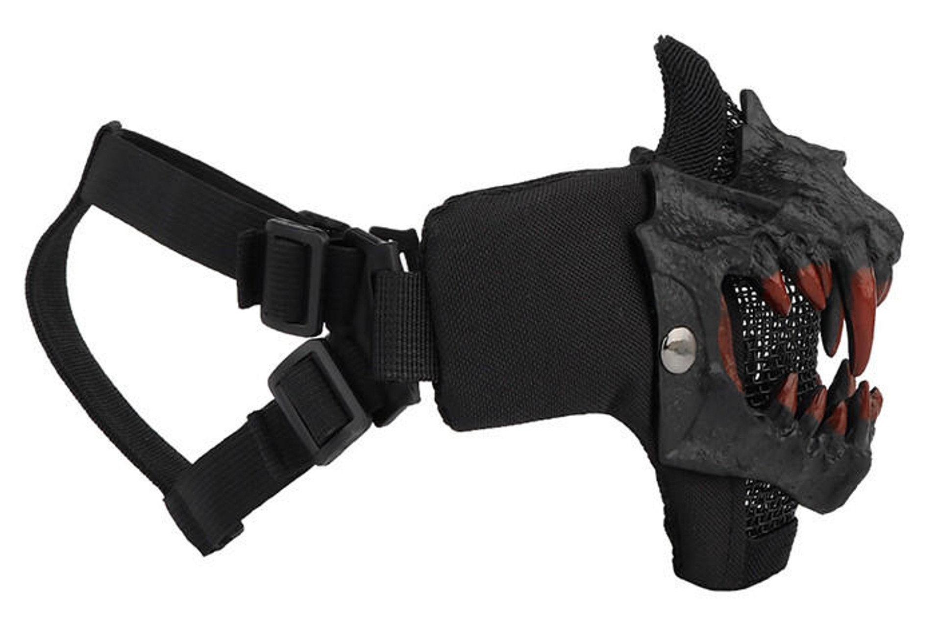 UK Arms Upgraded Fangs Mesh Lower Face Mask, Black | Airsoft Station