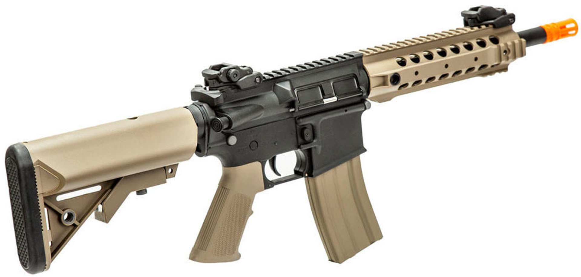 Lancer Tactical Gen 2 CQB M4 Airsoft AEG Rifle Core Series, Black/Tan | Airsoft Station