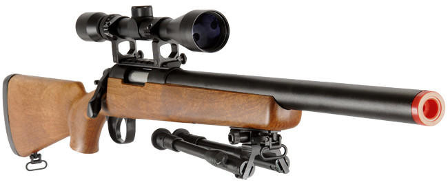 Well VSR-10 Bolt Action Airsoft Rifle w/ Scope & Bipod, Wood | Airsoft ...