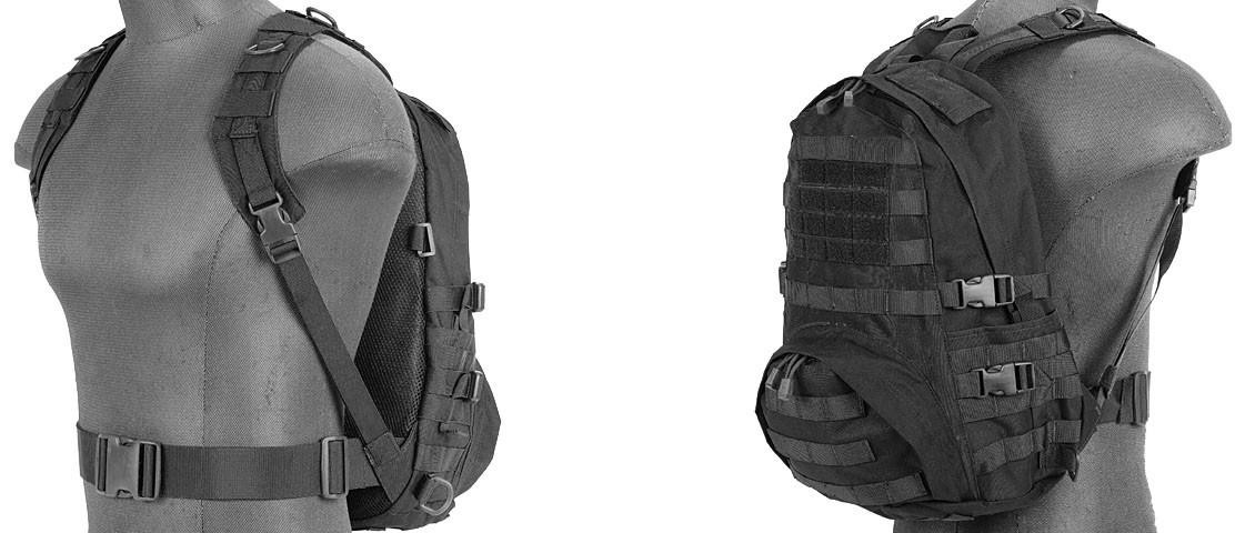 Lancer Tactical Nylon Patrol Backpack, Black | Airsoft Station