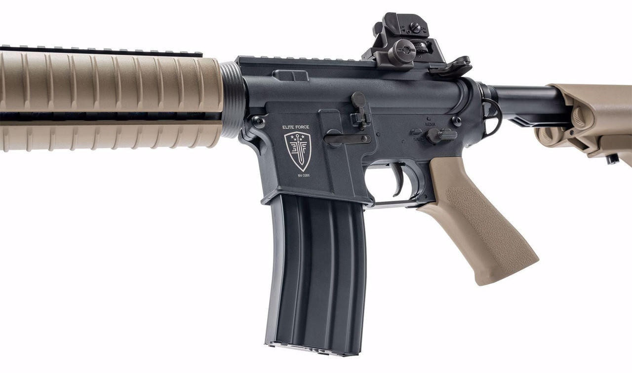 Elite Force M4 CQBX w/ Eye Trace 2023 Airsoft AEG Rifle, Black/Tan ...