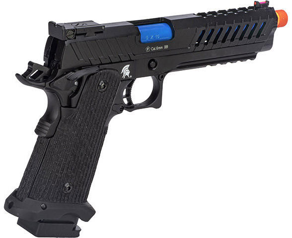 Lancer Tactical Knightshade Hi-Capa GBB Airsoft Pistol, Black/Blue ...