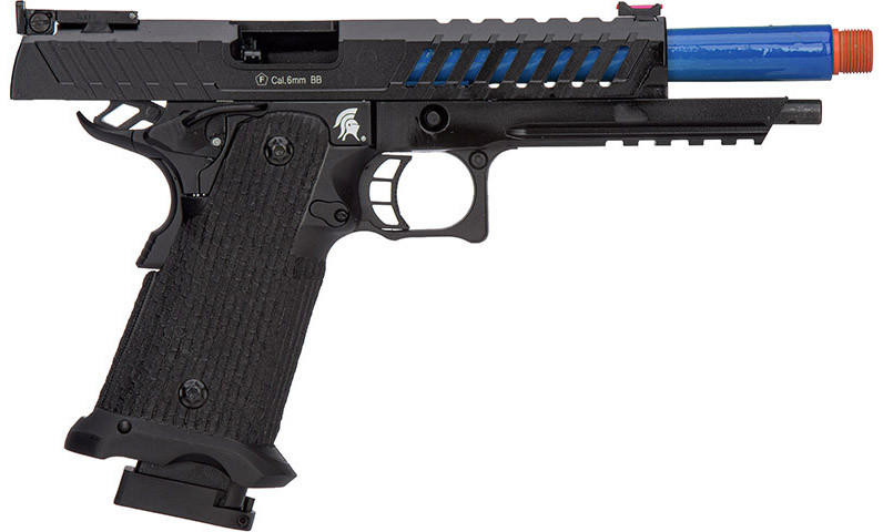 Lancer Tactical Knightshade Hi-Capa GBB Airsoft Pistol, Black/Blue ...
