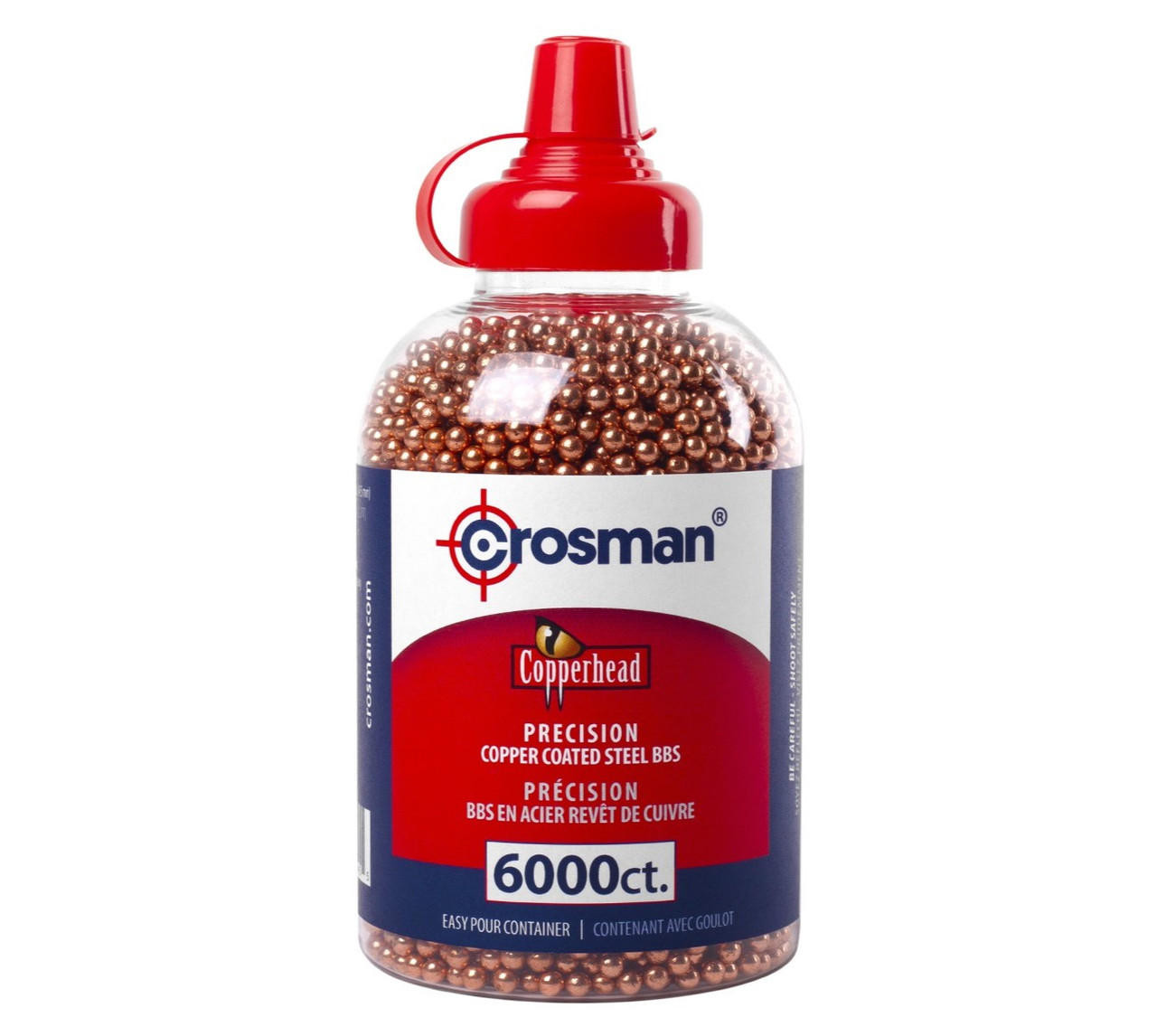 Crosman Copperhead .177 Cal 5.1 Grains Steel BBs, 6000ct, Copper ...