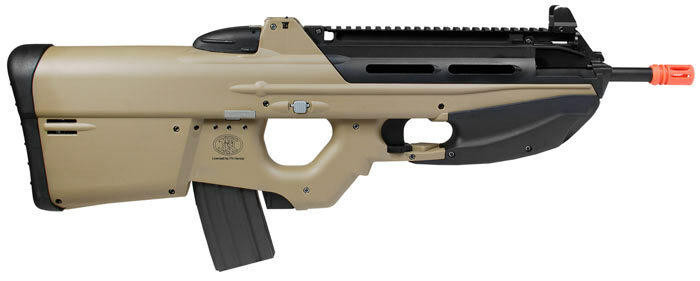 FN Herstal F2000 Airsoft Rifle by G&G, Desert Tan Soft Air Gun, AEG