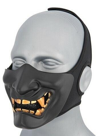 Yokai Ogre Padded Polymer Lower Face Mask, Black