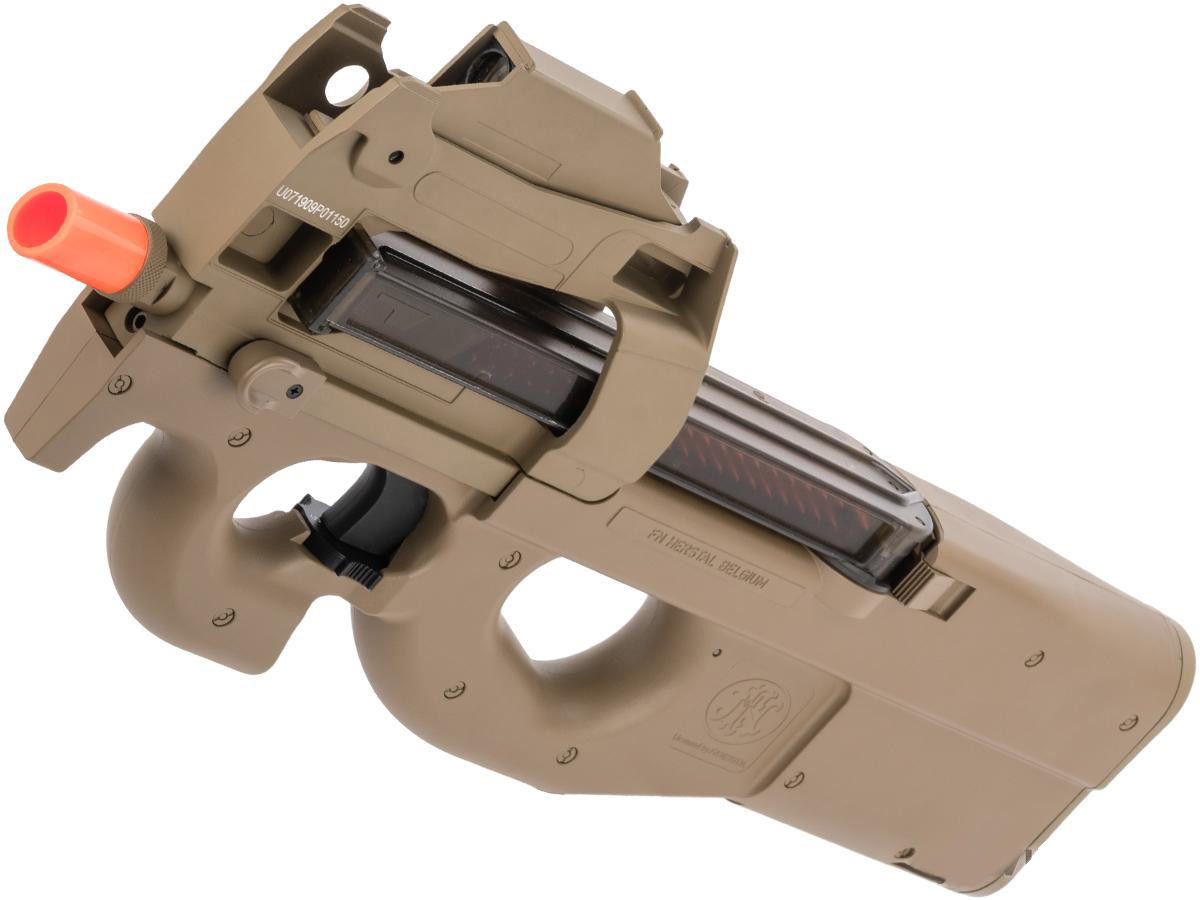 FN Herstal Licensed P90 AEG Airsoft Rifle w/ Built-In Red Dot, Dark ...