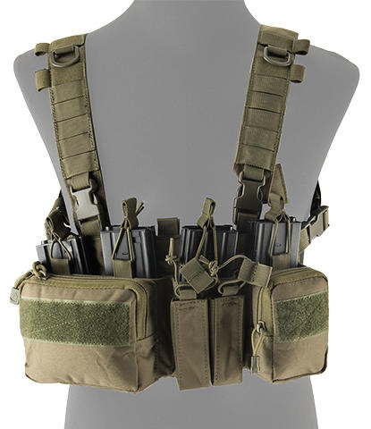 Lancer Tactical Adaptive Sniper Chest Rig, OD Green | Airsoft Station