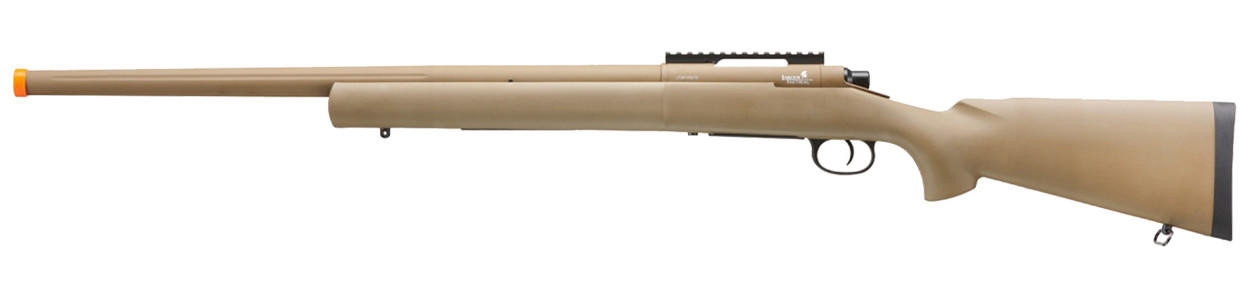 Lancer Tactical M24 High FPS Bolt Action Airsoft Sniper Rifle, Tan ...