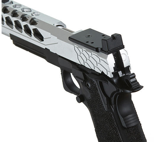 Lancer Tactical Stryk Hi-Capa 5.1 Gas Blowback Airsoft Pistol w/ Red ...