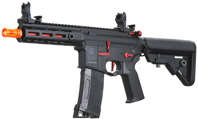 Lancer Tactical Gen 3 Hellion 7" M-LOK Airsoft AEG Rifle w/ Crane Stock ...