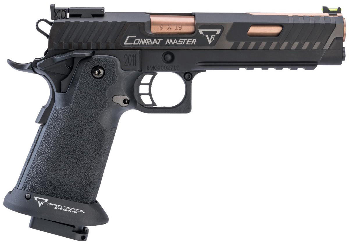 EMG TTI Licensed JW3 2011 Combat Master Airsoft Training Pistol w/ Custom Island Barrel, Black ...