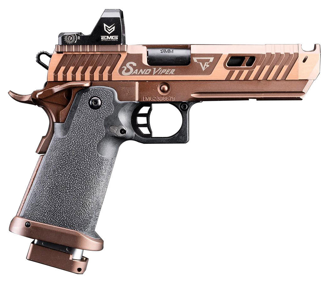 EMG TTI Licensed Sand Viper 2011 Full Auto GBB Airsoft Pistol, Two-Tone ...