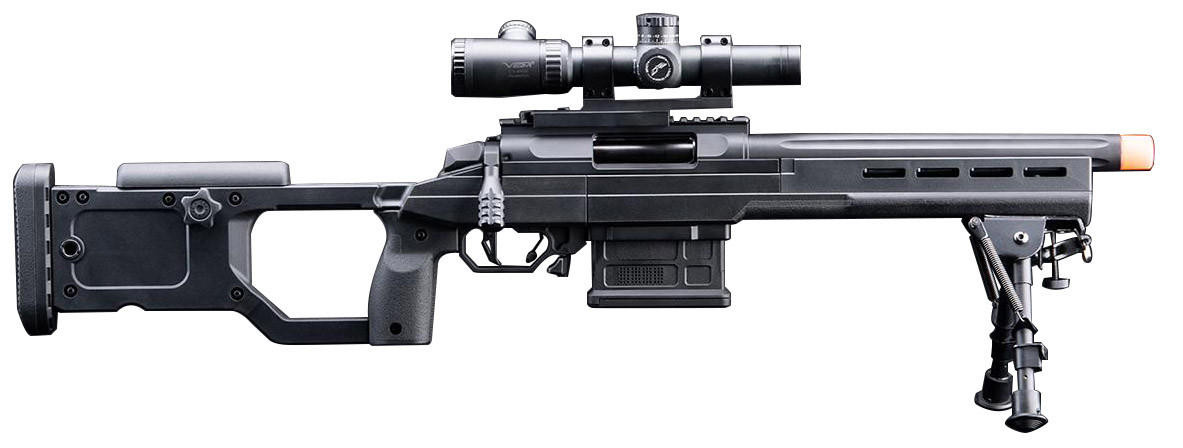 EMG Helios EV02 Compact Bolt Action Airsoft Sniper Rifle, Black ...