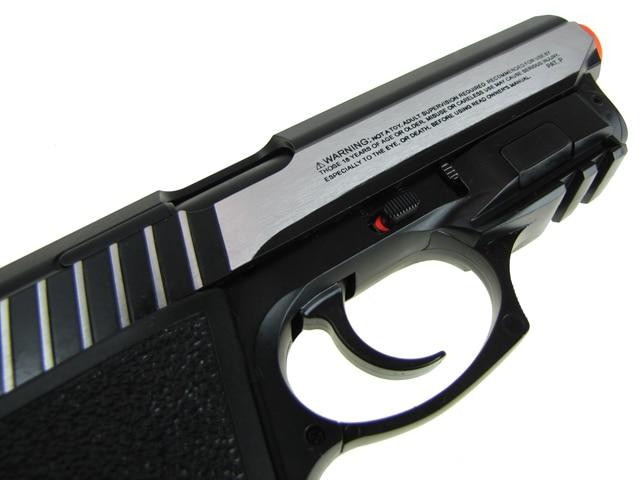 WG Panther 801 CO2 Airsoft Pistol, Full Metal Blowback, Black/Silver ...