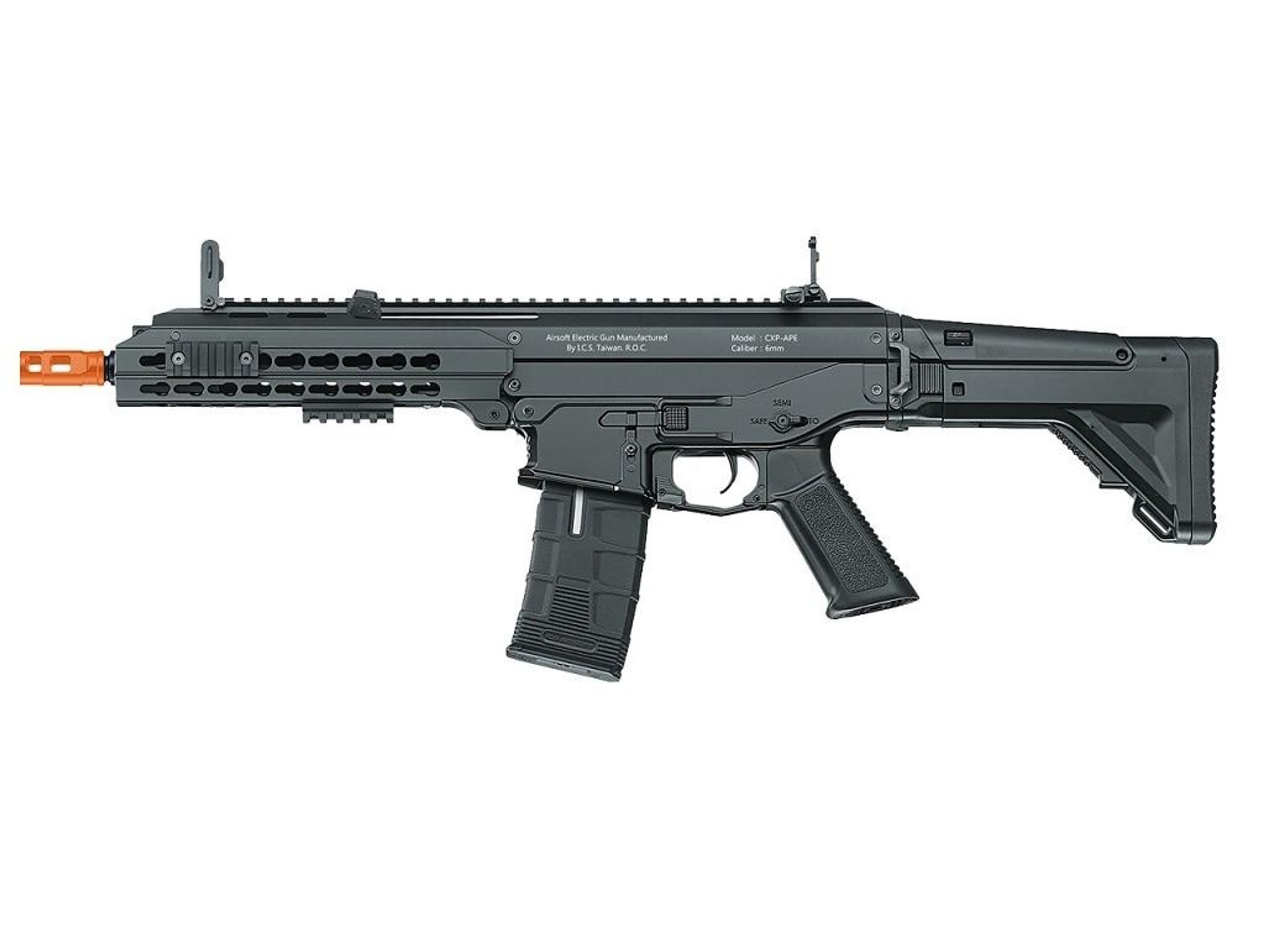 ICS CXP-APE Keymod ACR CQB Style Metal AEG Airsoft Rifle, Black