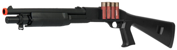 UKARMS Spring Powered Airsoft Shotgun with Full Stock, Black | Airsoft ...