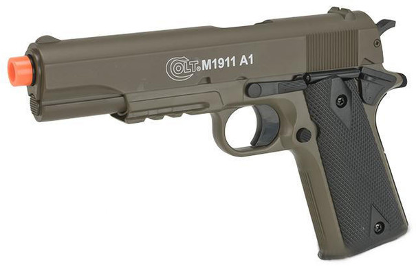 Colt M1911A1 Airsoft Spring Pistol with Metal Slide, Tan | Airsoft Station
