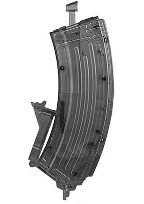 UK Arms 500 Round AK Magazine-Style Speedloader, Smoked | Airsoft Station