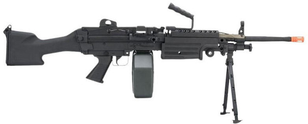 A&K Cybergun FN Licensed "Middleweight" M249 MK II SAW Airsoft Machine Gun, Black | Airsoft Station